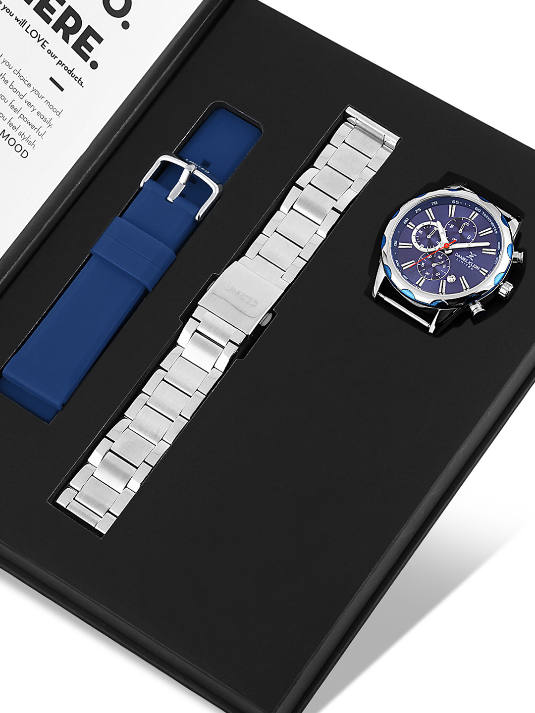 Buy Daniel Klein Limited Men Blue Dial & Silver Toned Strap Analogue ...