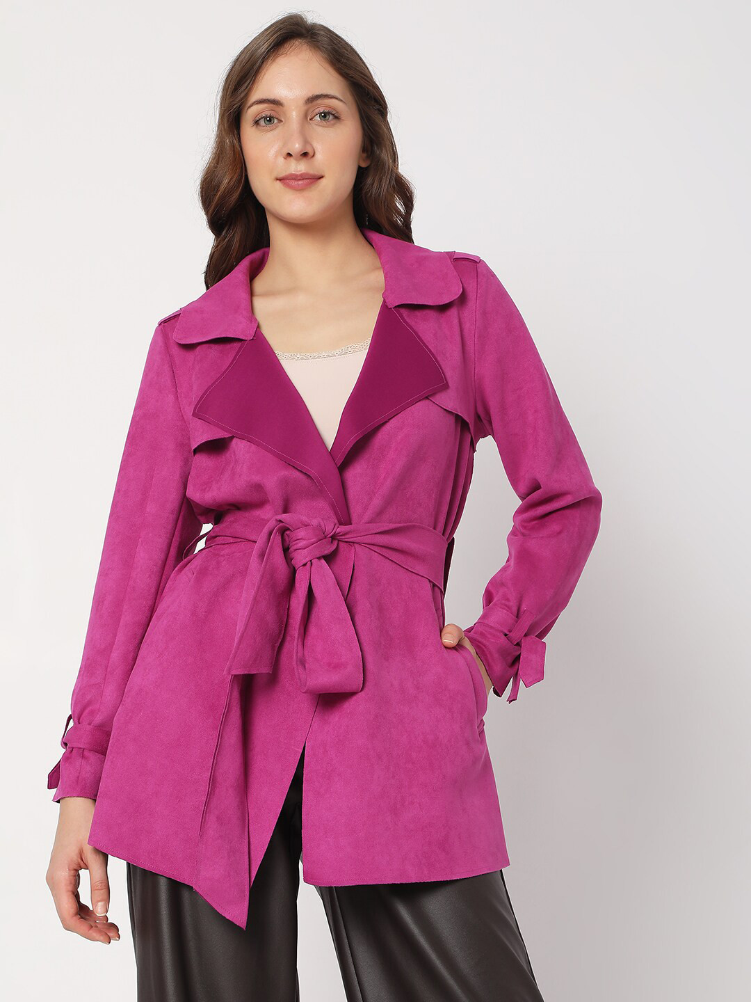 Buy Vero Moda Women Pink Solid Coats - Coats for Women 20143240 | Myntra