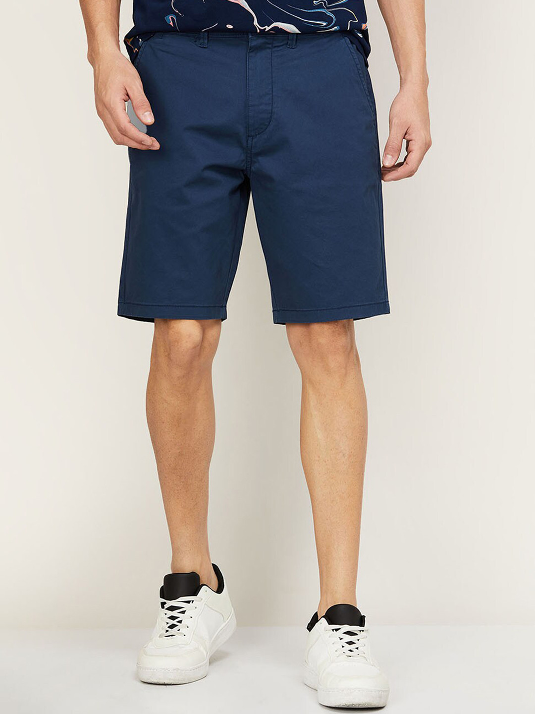 Buy CODE By Lifestyle Men Navy Blue Chino Shorts - Shorts for Men ...