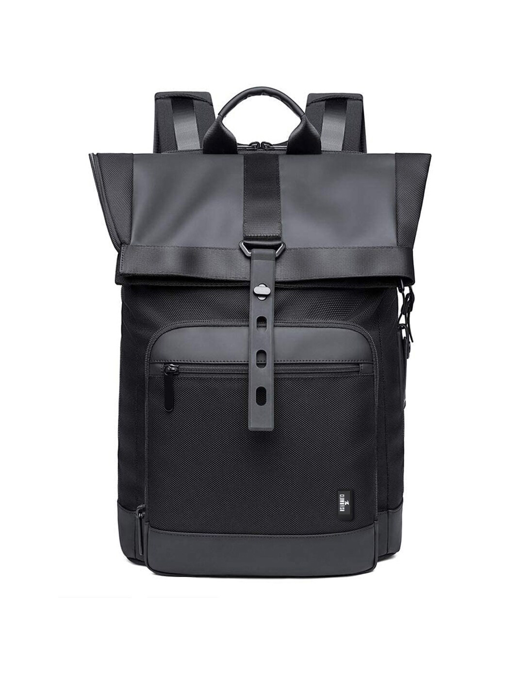 Buy THE CLOWNFISH Unisex Black Solid Backpack - Backpacks for Unisex ...