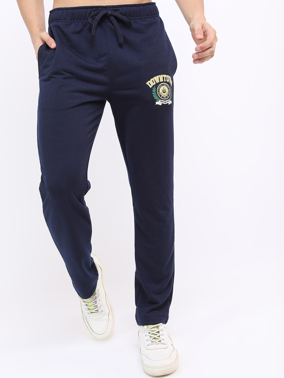 Buy KETCH Men Navy Blue Printed Track Pants - Track Pants for Men ...