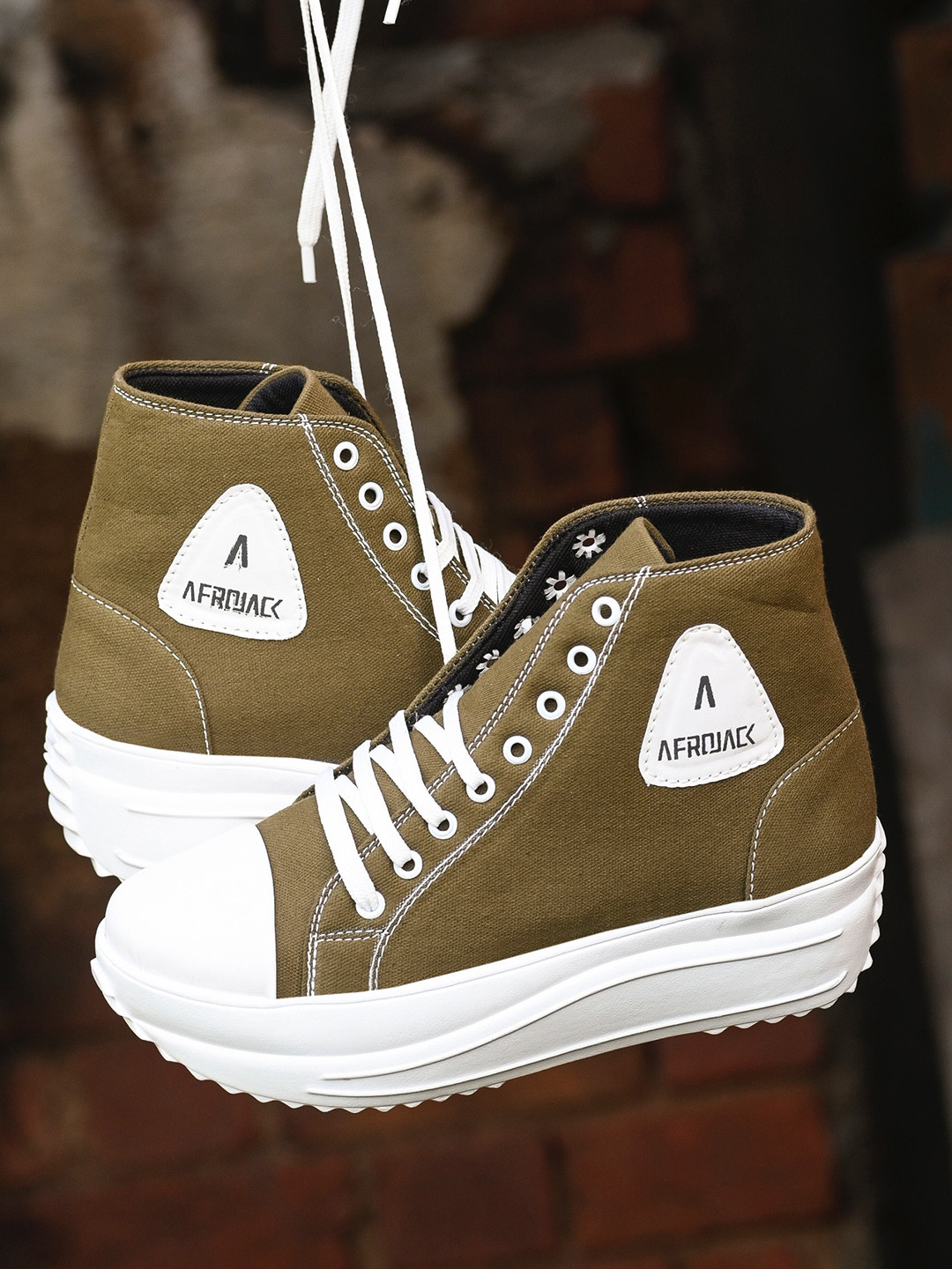 Buy AfroJack Women Green Canvas Lace Up Sneakers - Casual Shoes for ...