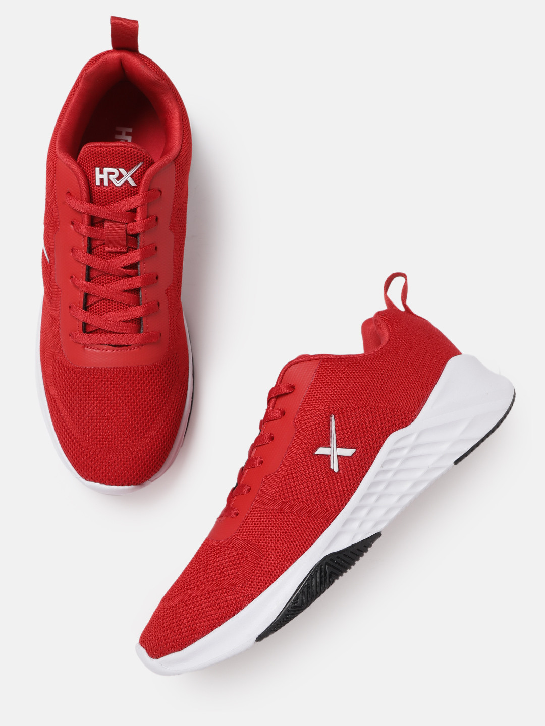 Buy HRX By Hrithik Roshan Men Red Woven Design Sneakers - Casual Shoes ...