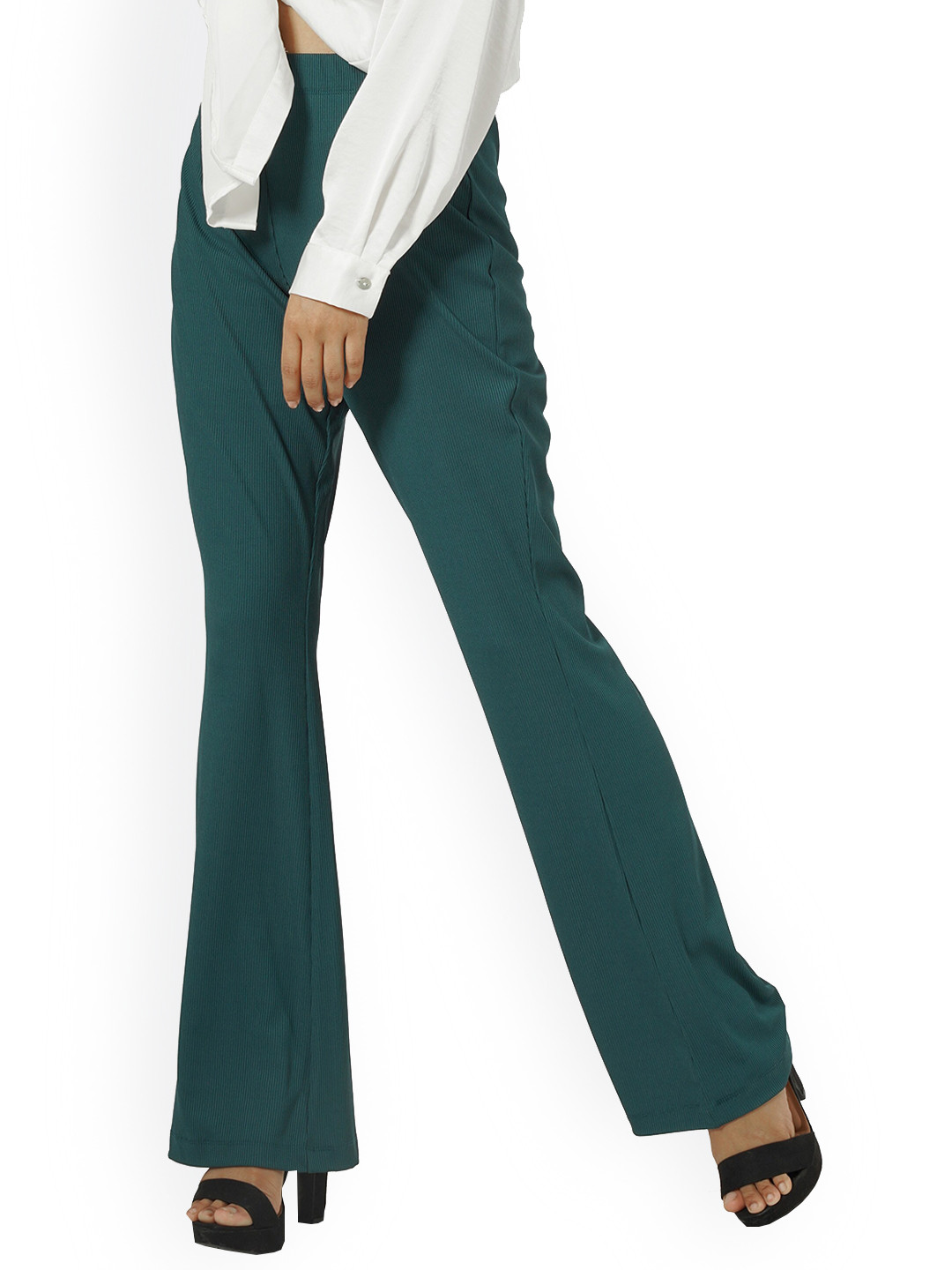 Buy Taurus Women Teal Bootcut Trousers - Trousers for Women 20159582 ...