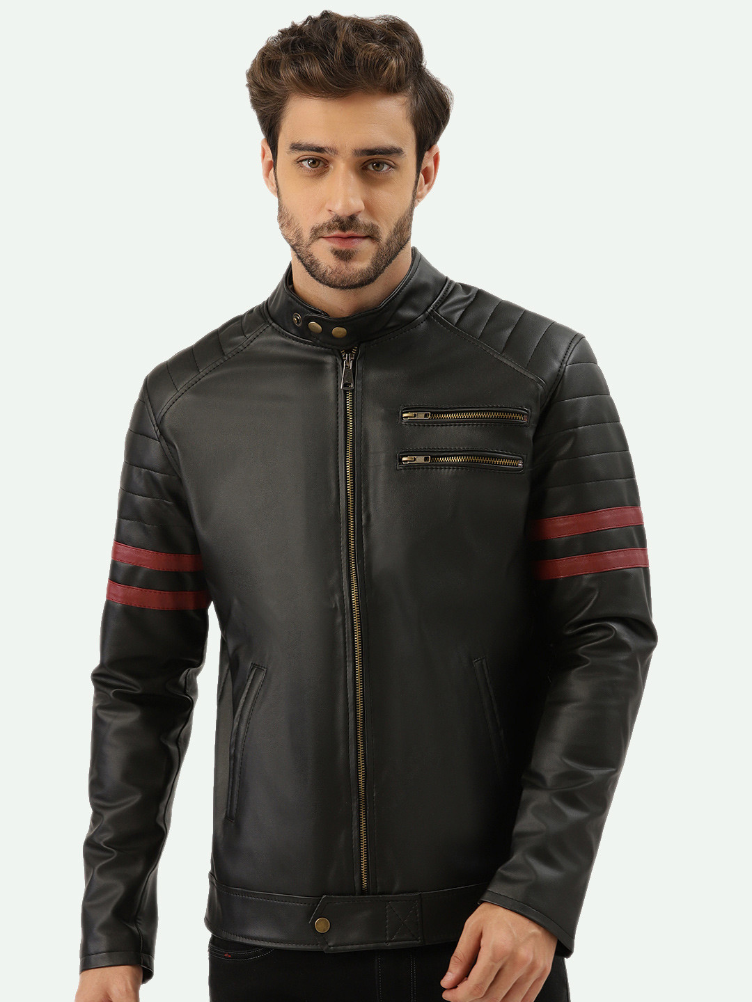 Buy Leather Retail Men Outdoor Biker Jacket - Jackets for Men 20165402 ...