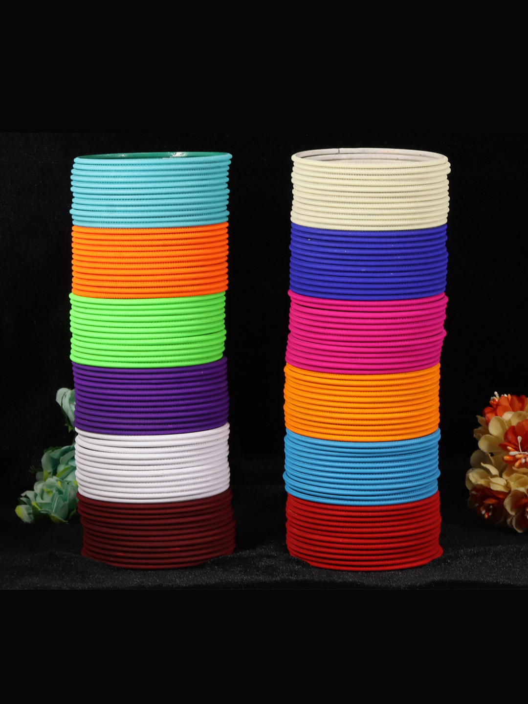 Buy NMII Matte Finish Base Metal Matt Finish Bangles Set - Bangle for ...