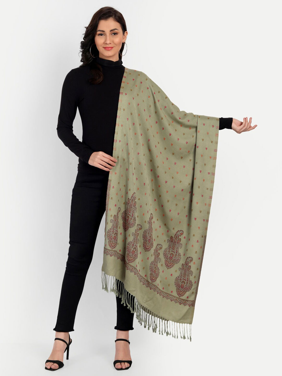 Buy HK Colours Of Fashion Women Woven Design Ethnic Motifs Stole ...