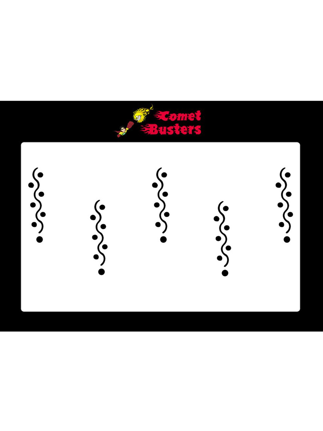 Buy Comet Busters 5 Pcs Reusable Designer Bindis Black - Bindi for ...