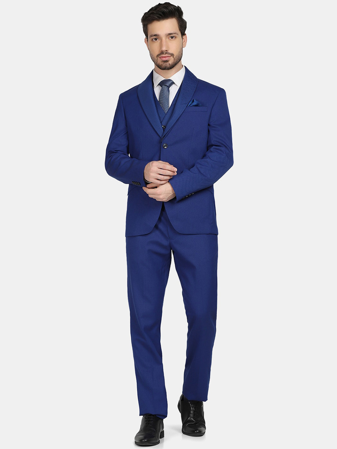 Buy Blackberrys Men Solid Single Breasted Slim Fit Three Piece Formal ...