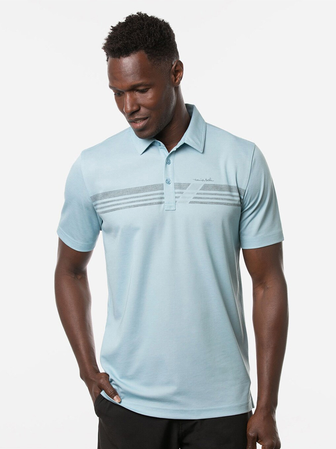 Buy TRAVIS MATHEW Men Printed Polo Collar T Shirt - Tshirts for Men ...