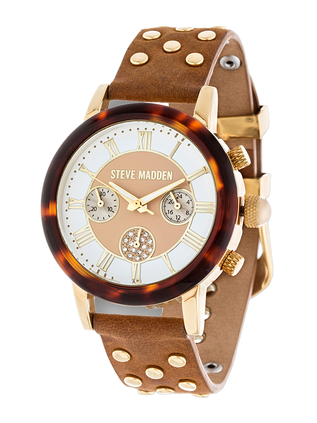 Buy Steve Madden Women White & Beige Analogue Watch SMW001G BR ...