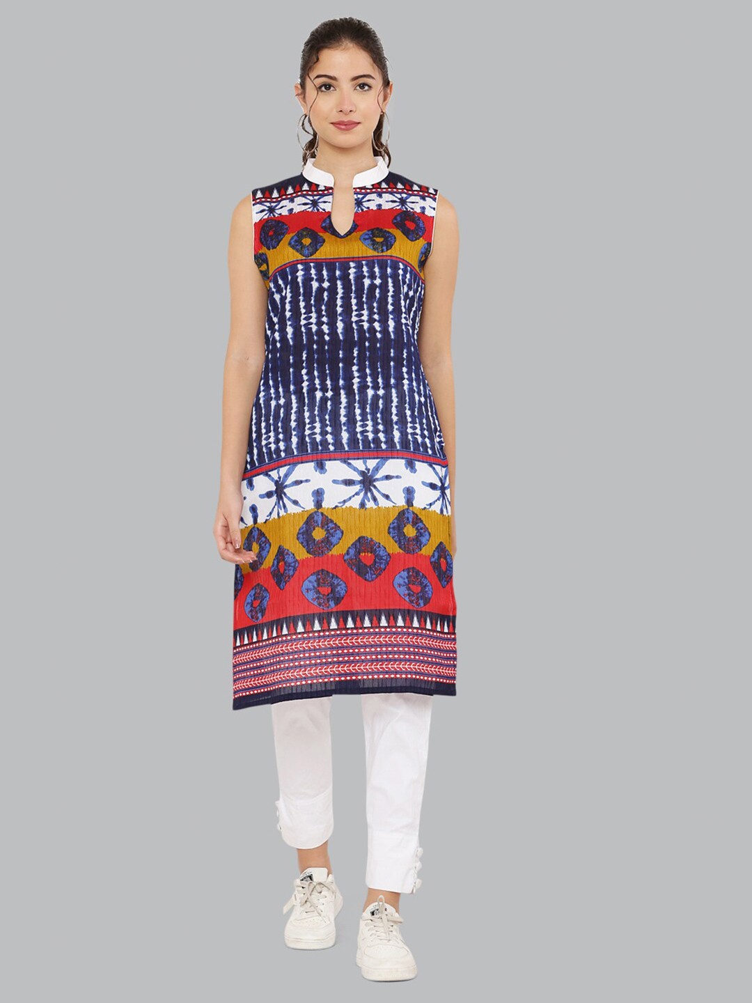 Buy Ezis Fashion Women Ethnic Motifs Printed Raw Silk Kurta Kurtas