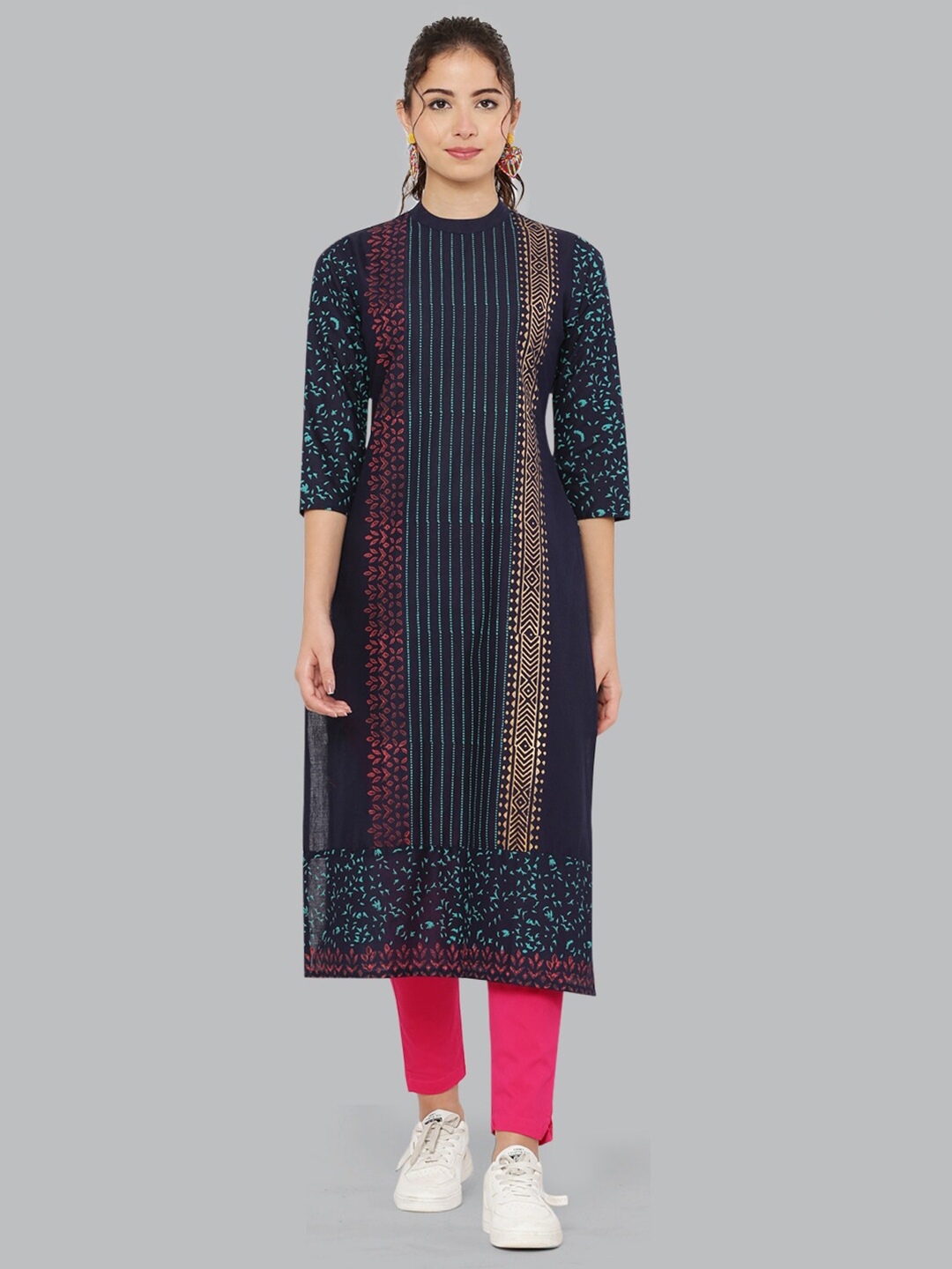 Buy Ezis Fashion Women Geometric Printed Kurta Kurtas For Women