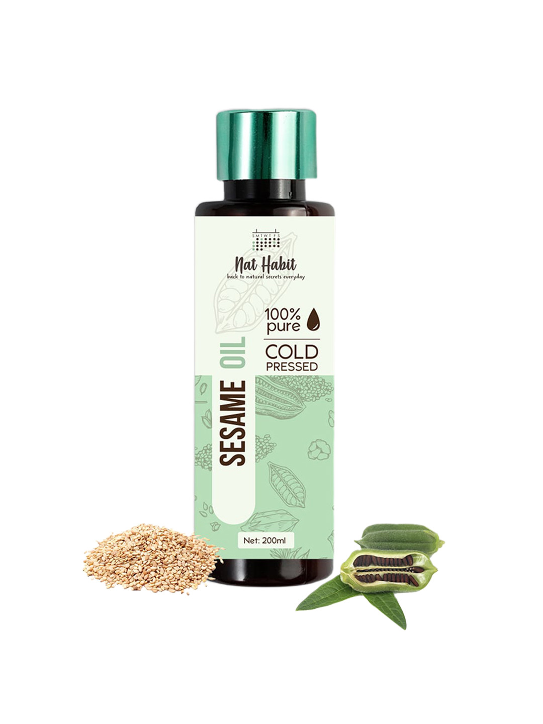 Buy Nat Habit 100% Pure Cold Pressed Sesame Body Oil To Prevents Skin ...