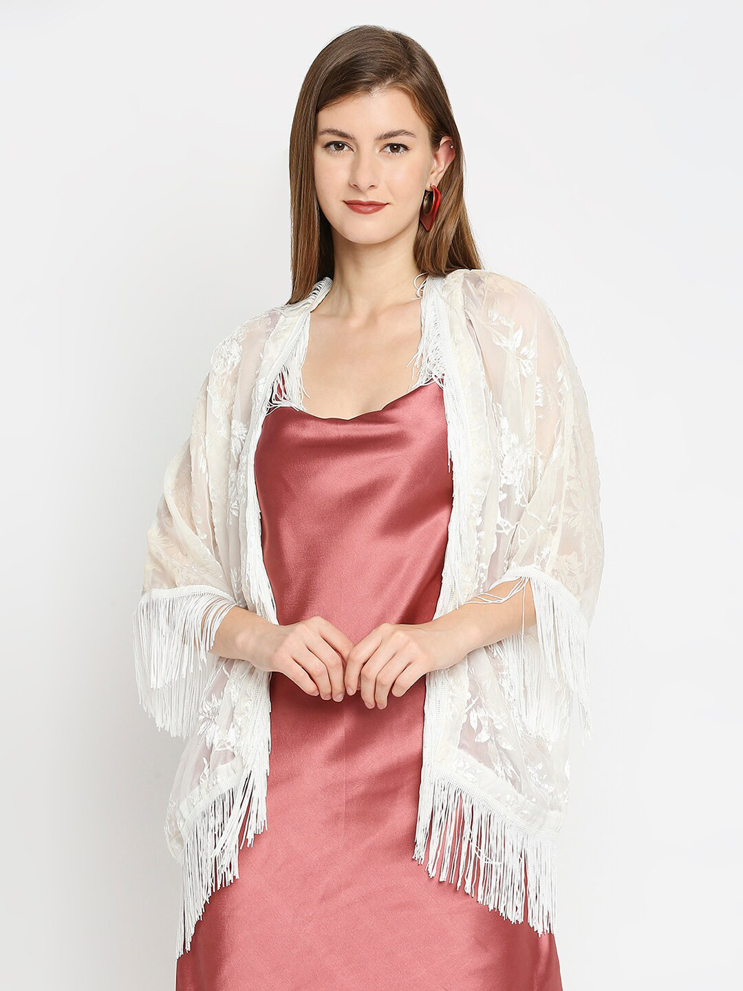 Buy Cloth Haus India Women Printed Embellished Shrug - Shrug for Women ...