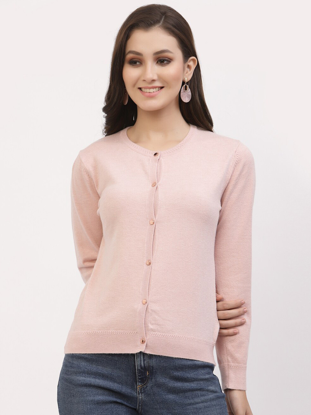 Buy Juelle Women Pink Cardigan - Sweaters for Women 20195906 | Myntra