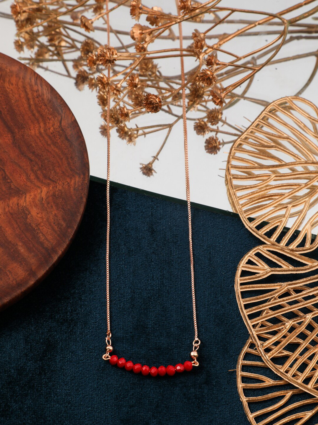 Buy Vita Bella Gold Plated Beaded Necklace Chain - Necklace And Chains ...