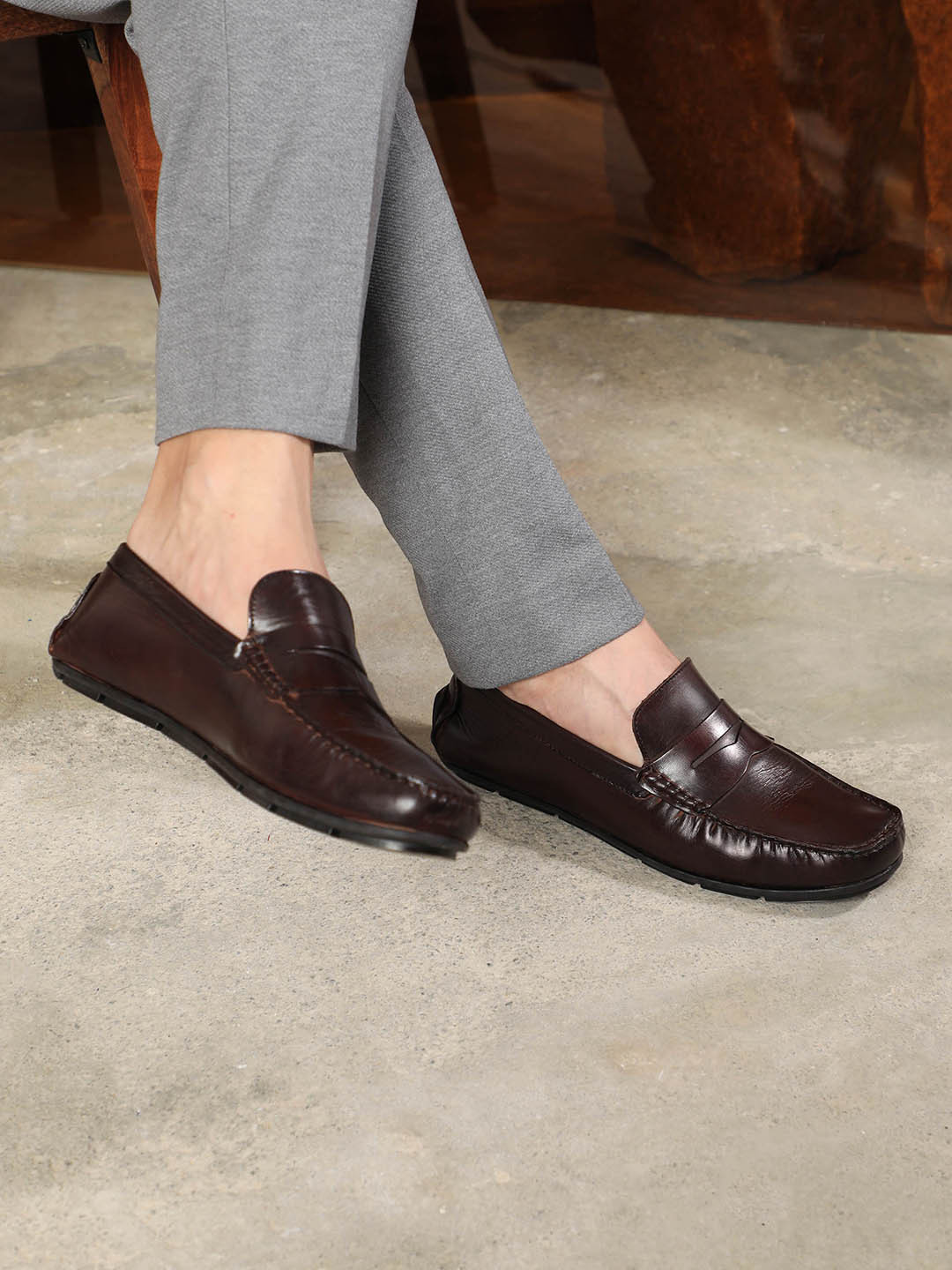 Buy RARE RABBIT Men Leather Penny Loafers - Casual Shoes for Men ...