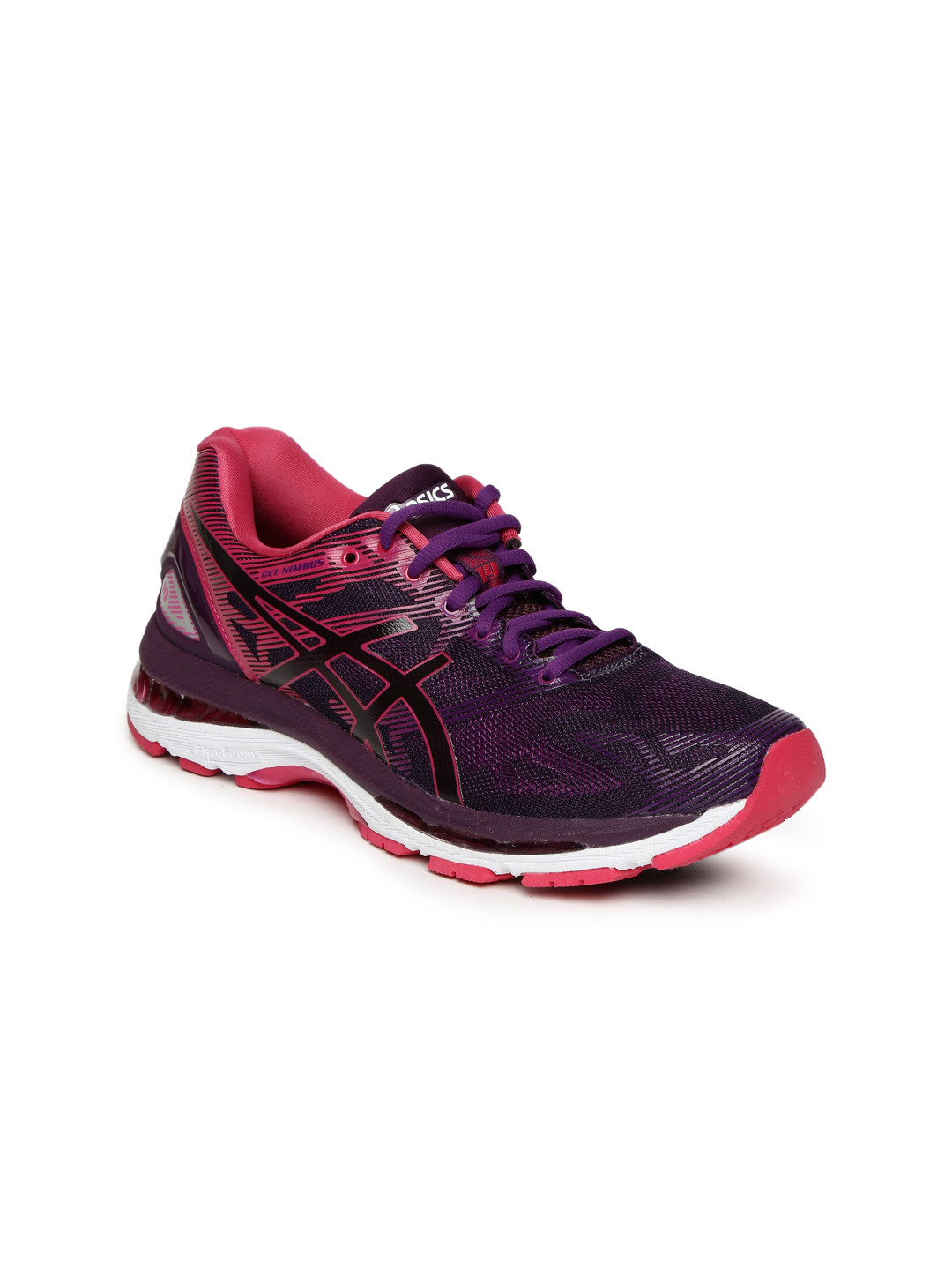 Buy ASICS Women Purple Gel Nimbus 19 Running Shoes - Sports Shoes for ...