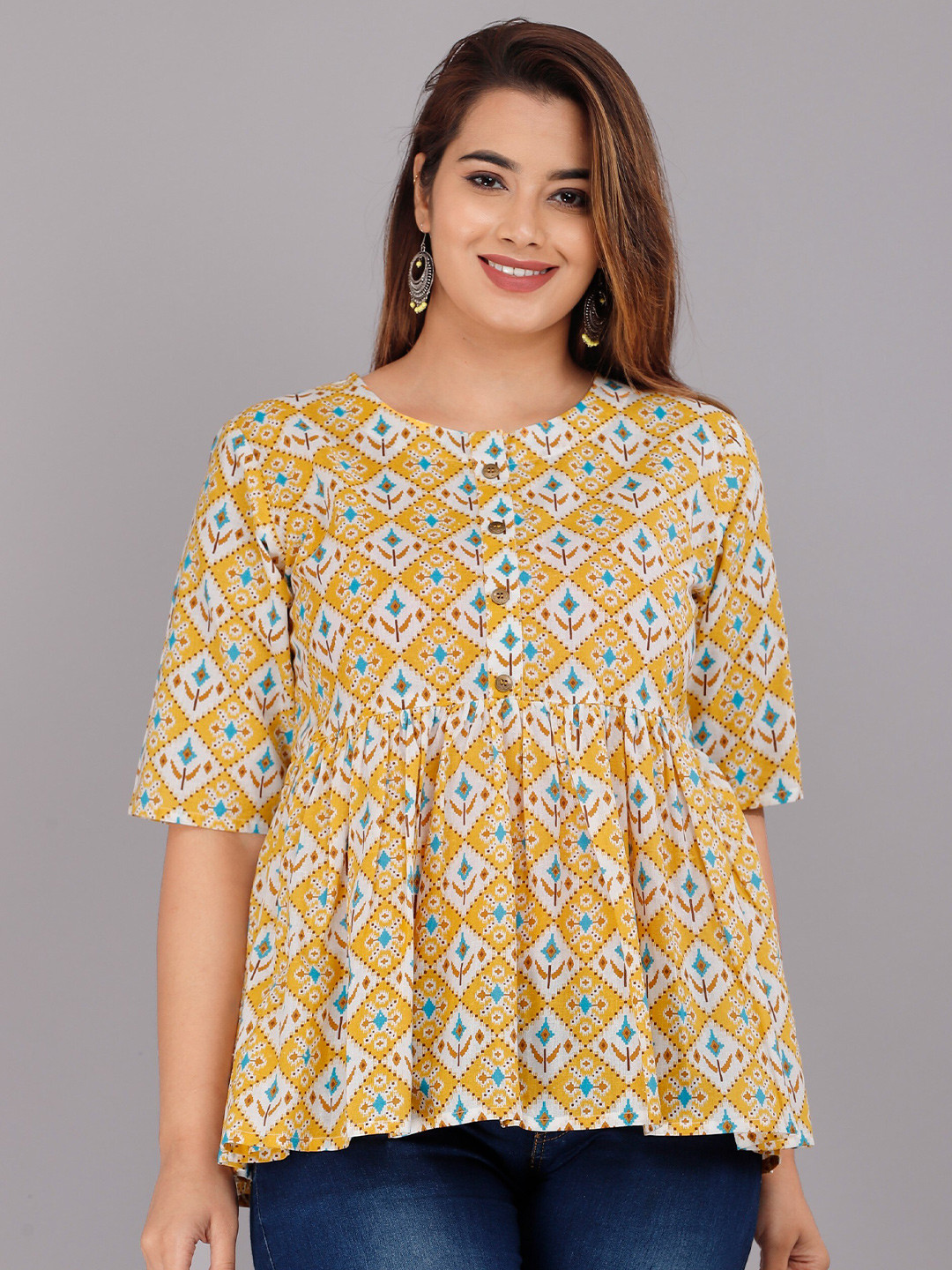 Buy KALINI Women Geometric Print Top - Tops for Women 20216872 | Myntra