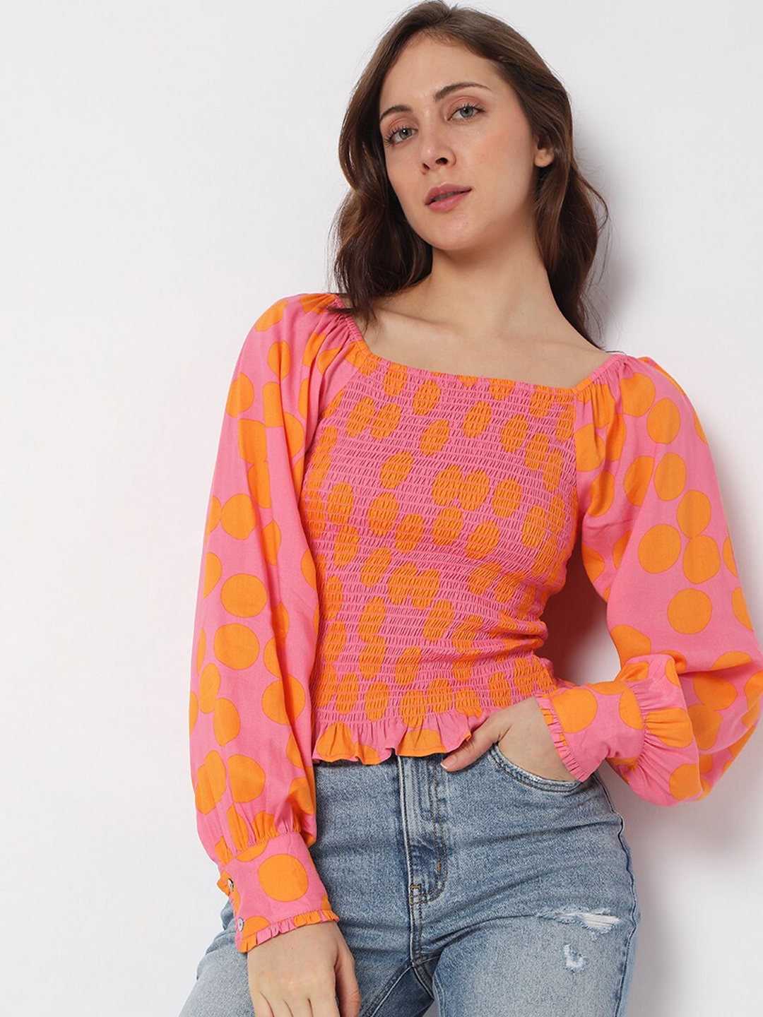 Buy Vero Moda Geometric Print Top Tops For Women 20217854 Myntra