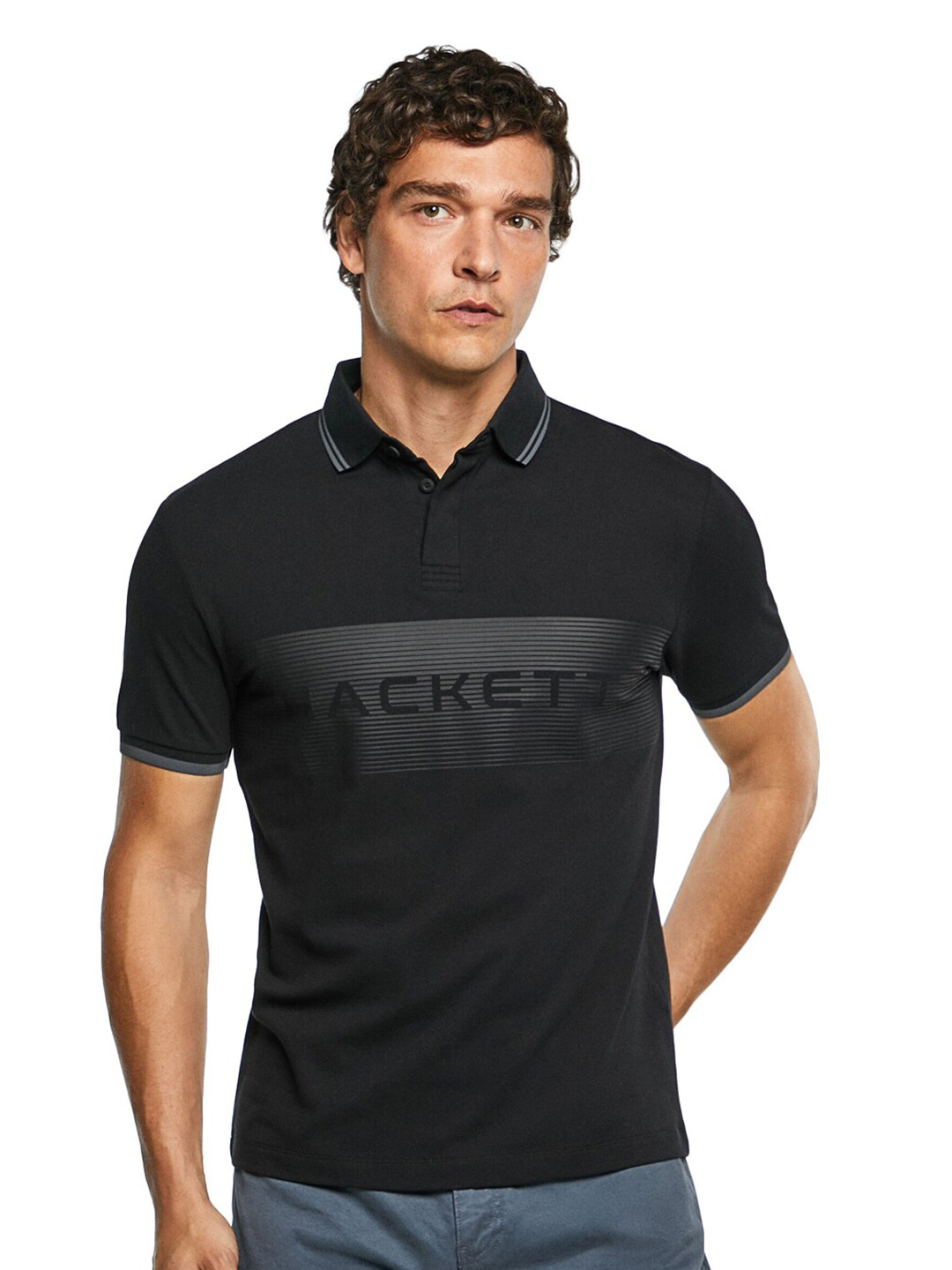 Buy HACKETT LONDON Men Brand Logo Printed Polo Collar T Shirt - Tshirts ...