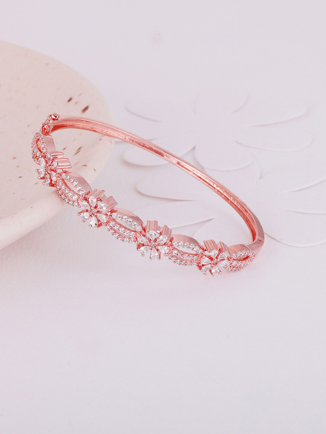 Buy GIVA Women 925 Sterling Silver Rose Gold Plated & White Cubic ...