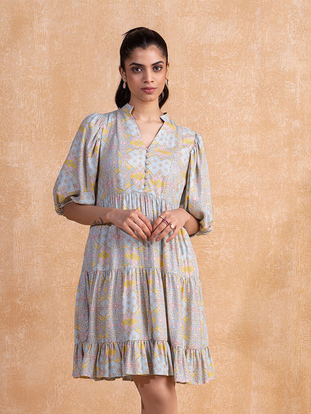 Buy Femella Ethnic Motifs Dress - Dresses for Women 20222664 | Myntra