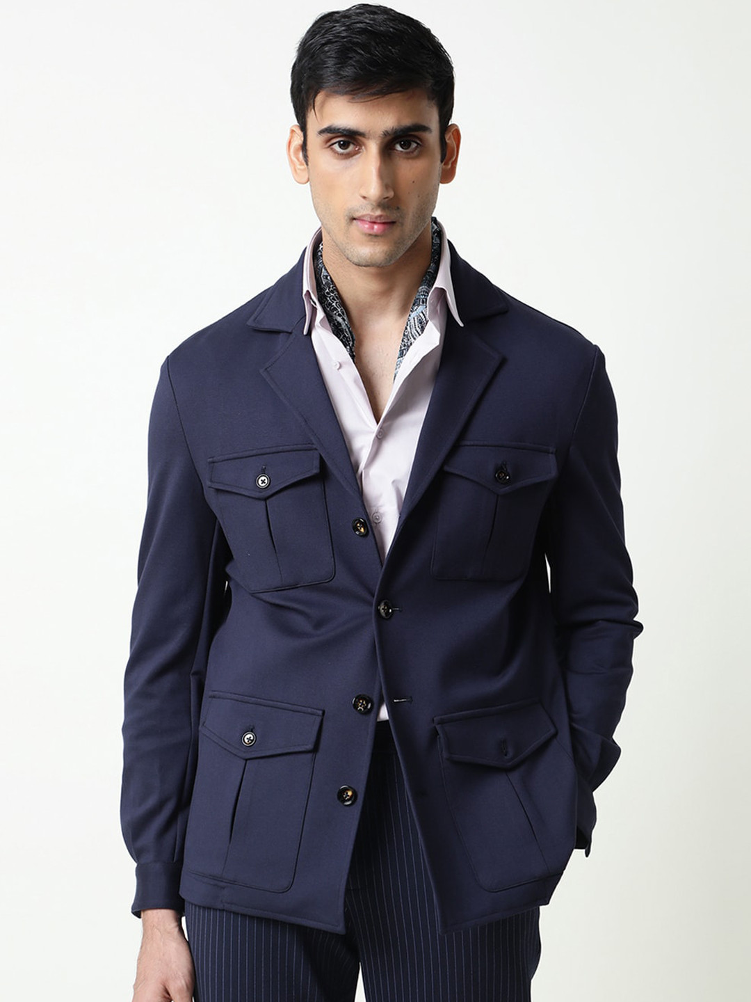 Buy RARE RABBIT Men Solid Single Breasted Slim Fit Blazer - Blazers for ...