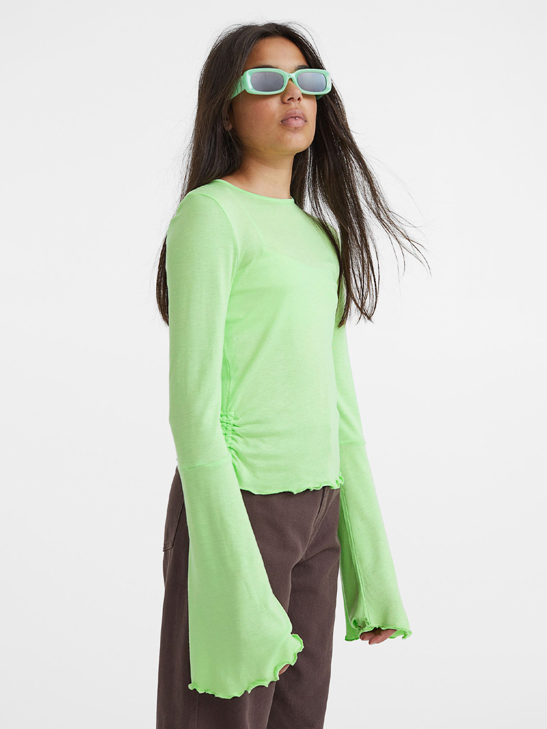 Buy H&M Girls Draped Jersey Top - Tops for Girls 20225898 | Myntra