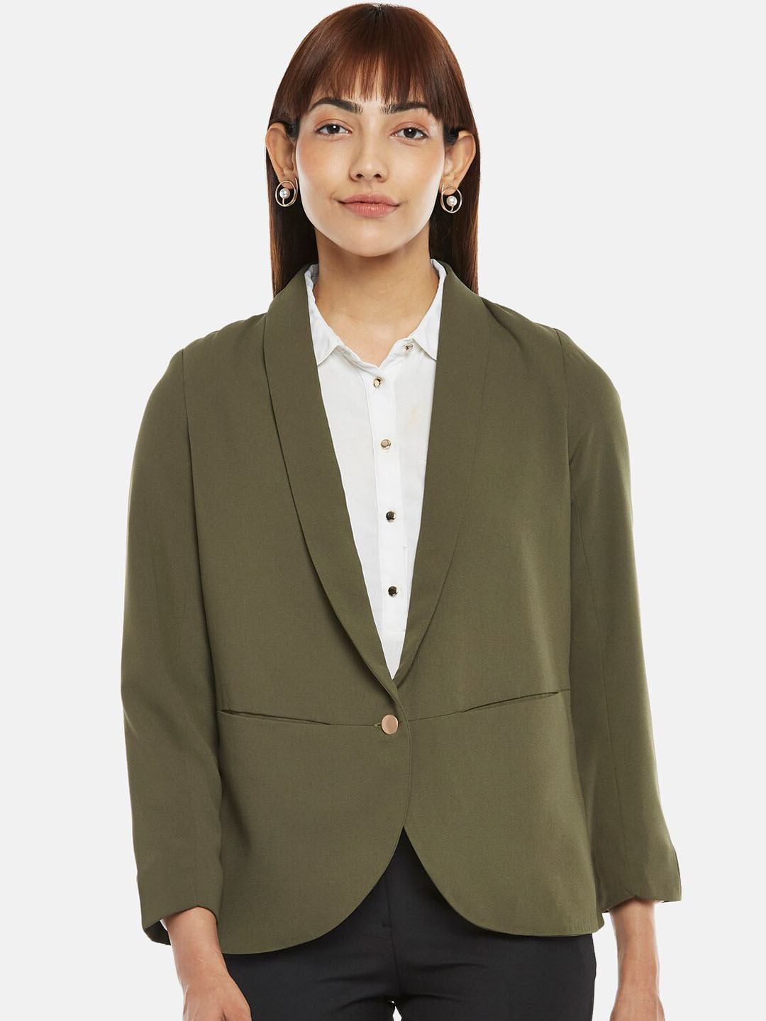 Buy Annabelle By Pantaloons Women Solid Single Breasted Blazer - Blazers for Women 20226542 | Myntra
