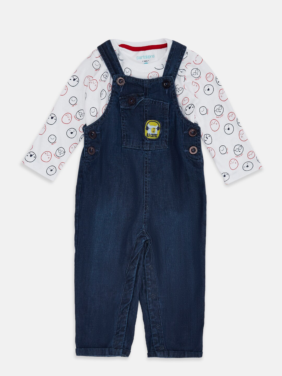 Buy Pantaloons Baby Boys Blue & White Printed T Shirt - Clothing Set ...
