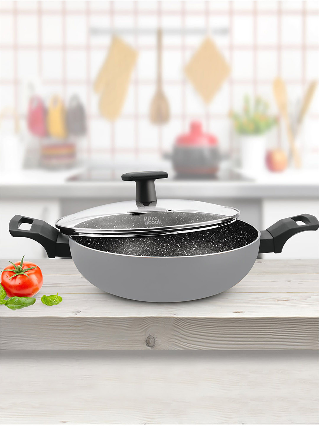 Buy Milton Black Pearl Pro Cook Induction Kadhai - Kadhai And Wok for ...
