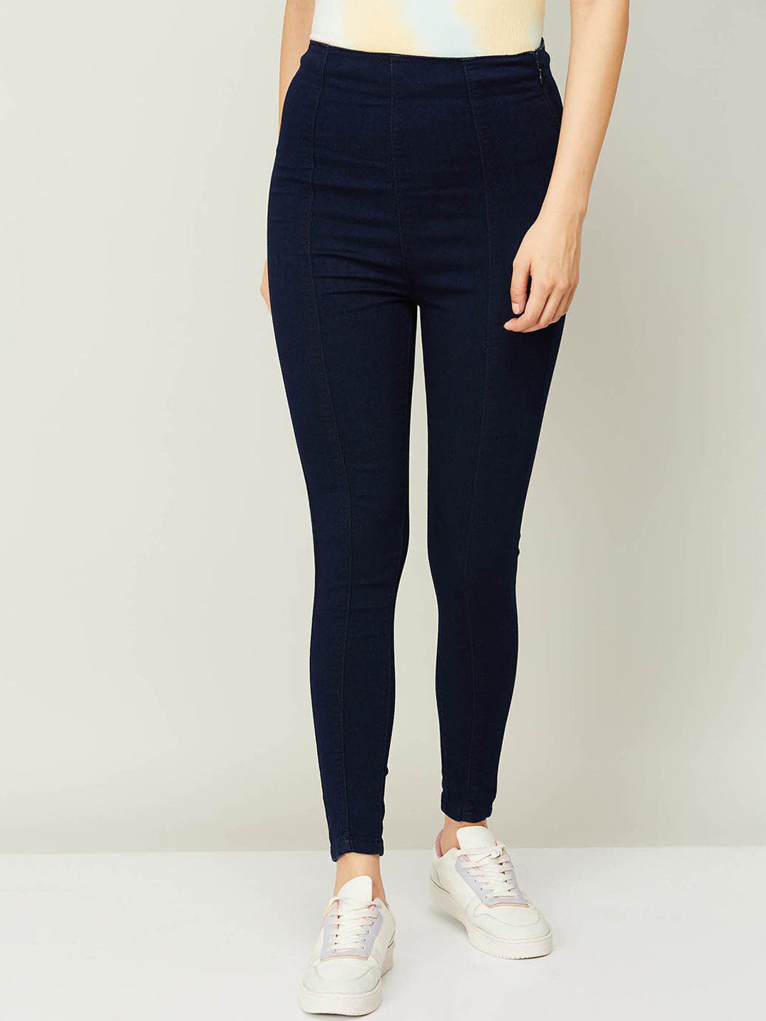 Buy Ginger By Lifestyle Women Super Skinny Fit Slash Knee Jeans - Jeans ...