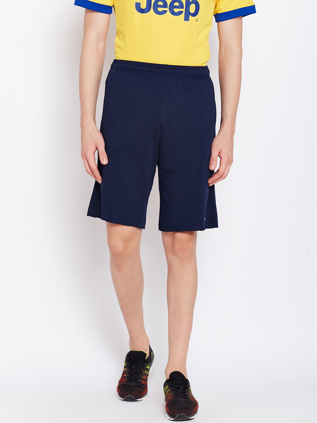Buy Adidas Men Navy Blue Essentials RH FT Solid Sports Shorts - Shorts ...