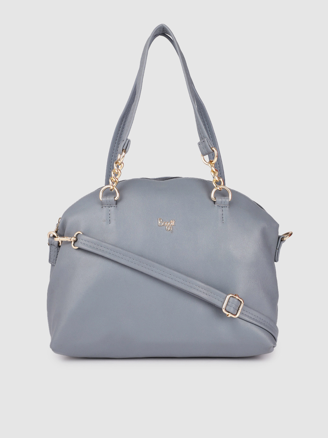 Buy Baggit Blue Solid Structured Shoulder Bag - Handbags for Women ...