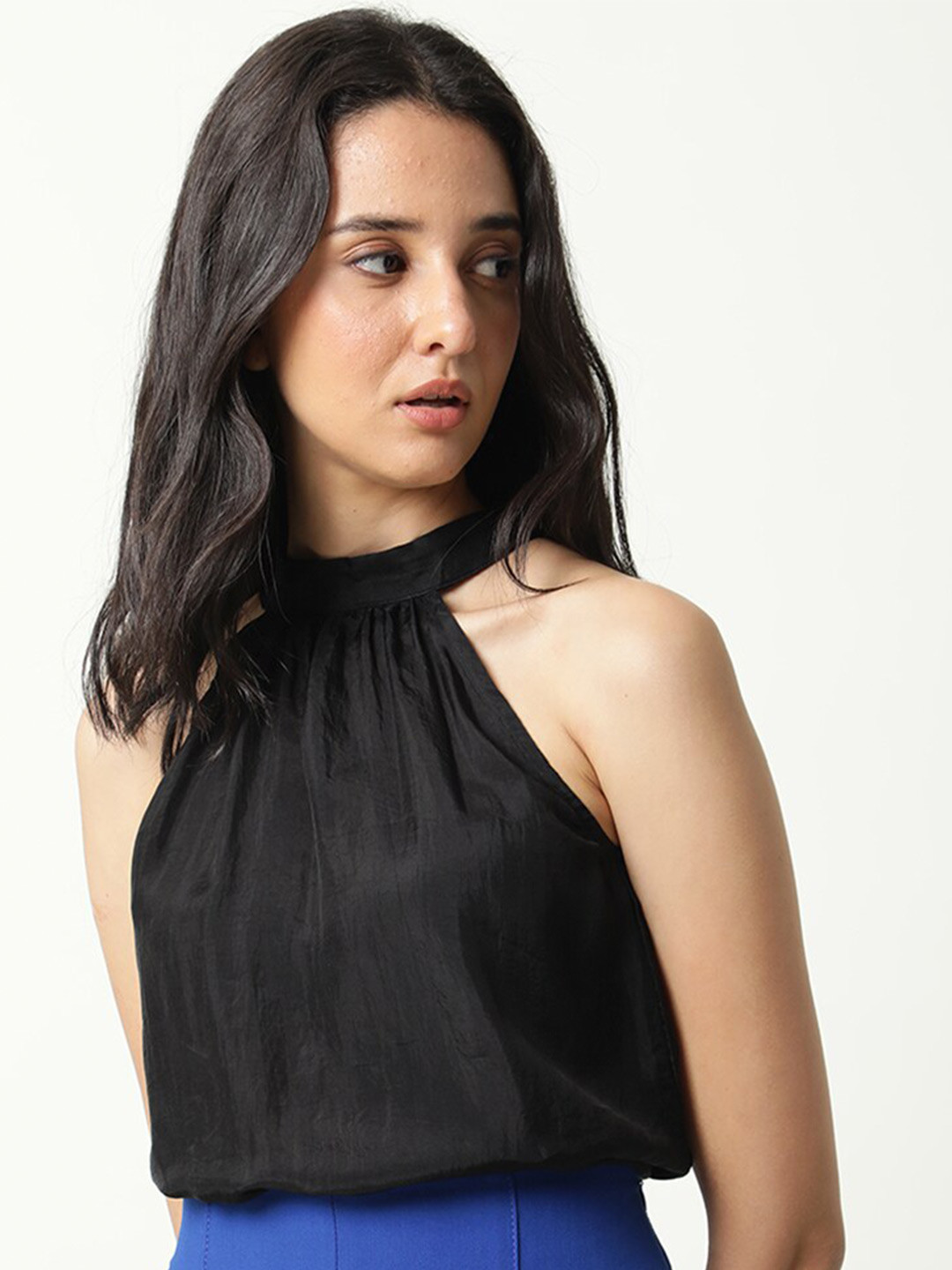 Buy RAREISM Black Halter Neck Top - Tops for Women 20233624 | Myntra