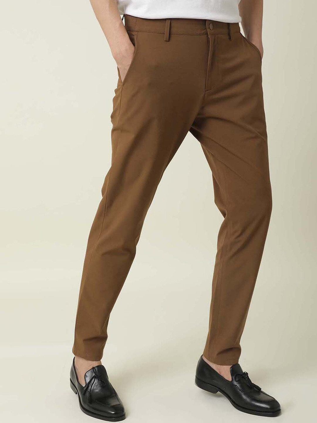 Buy RARE RABBIT Men Driver Mid Rise Slim Fit Trouser - Trousers for Men ...