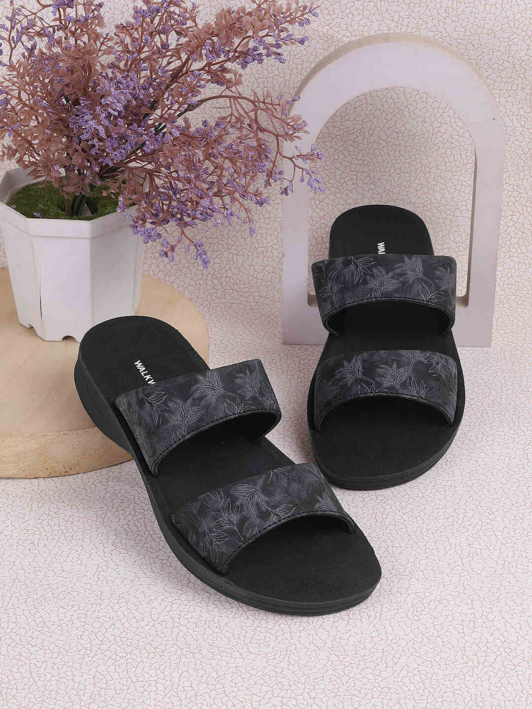 Buy WALKWAY By Metro Printed Flatform Sandals - Heels for Women ...