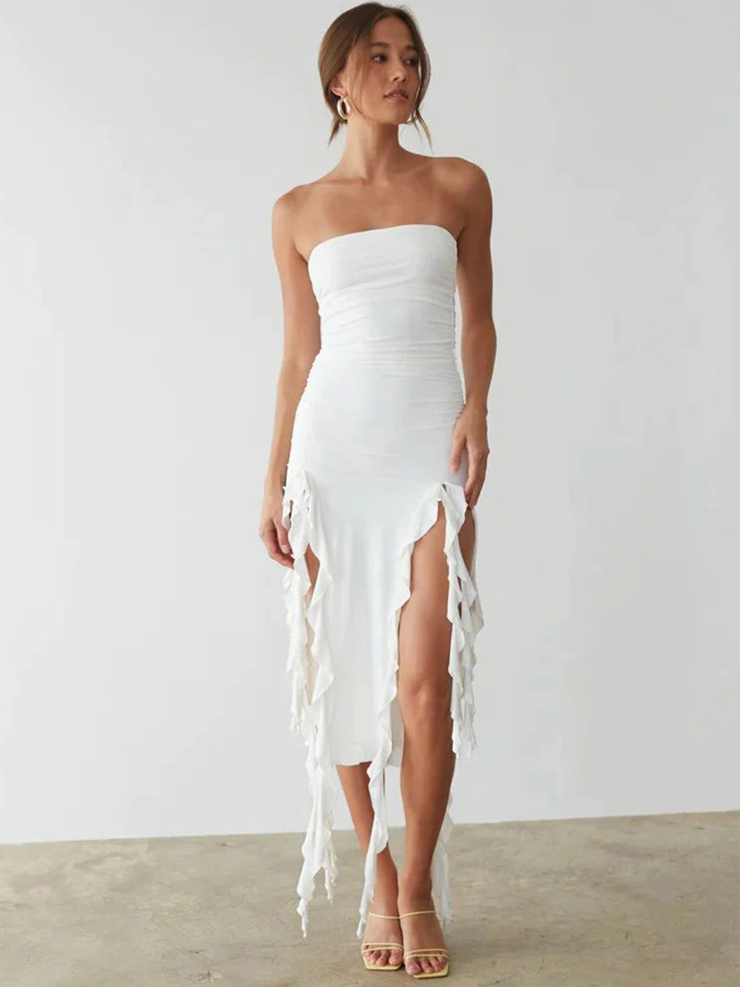 Buy MIAKEE Strapless Bodycon Midi Dress - Dresses for Women 30206367 ...