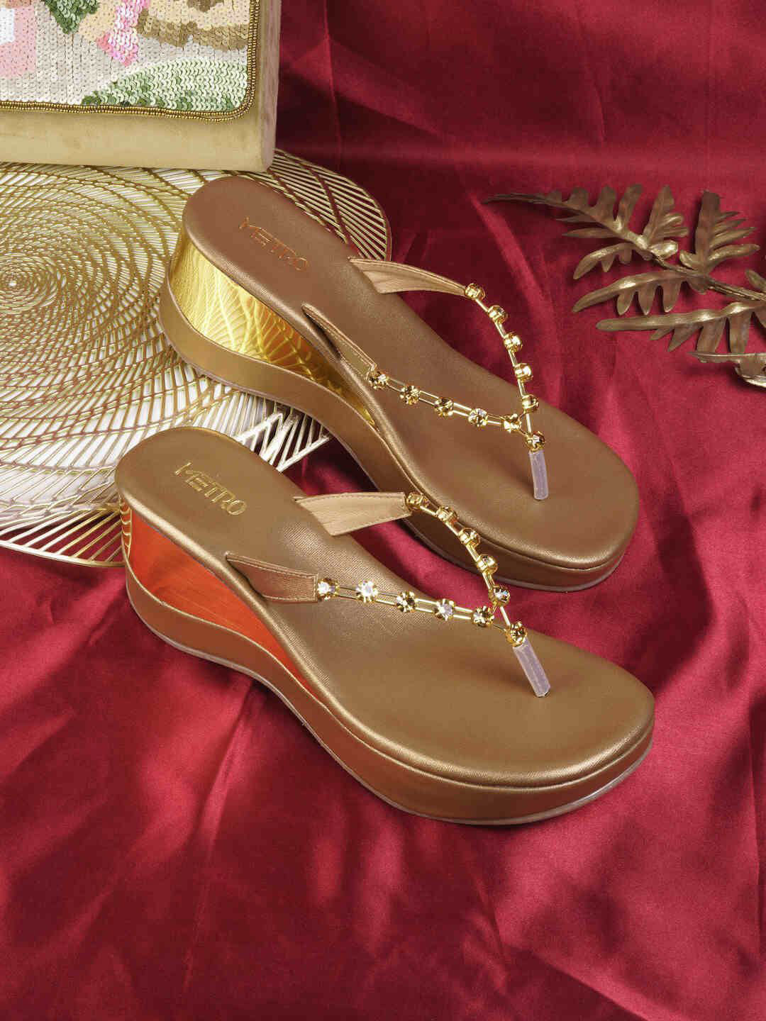 Buy Metro Women Embellished Platform Heel Sandals - Heels for Women ...