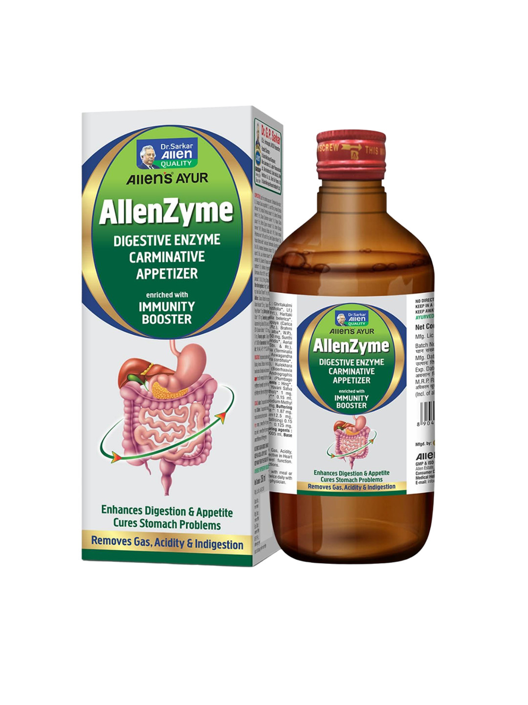 Buy ALLEN Allenzyme For Indigestion 450 Ml - Herbal Supplements for ...