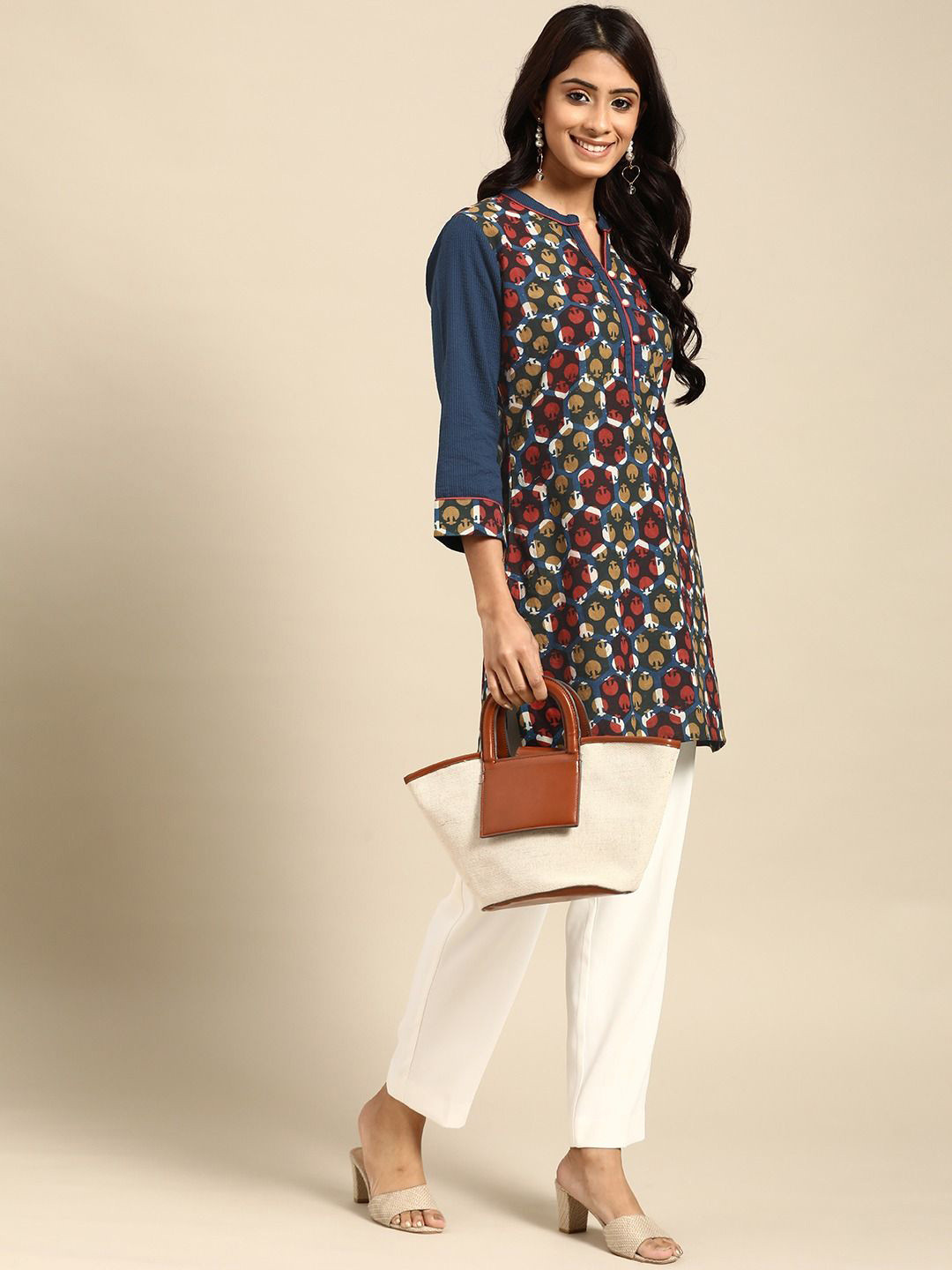 Buy Anouk Women Ethnic Motifs Printed Pure Cotton Kurti - Kurtis for ...