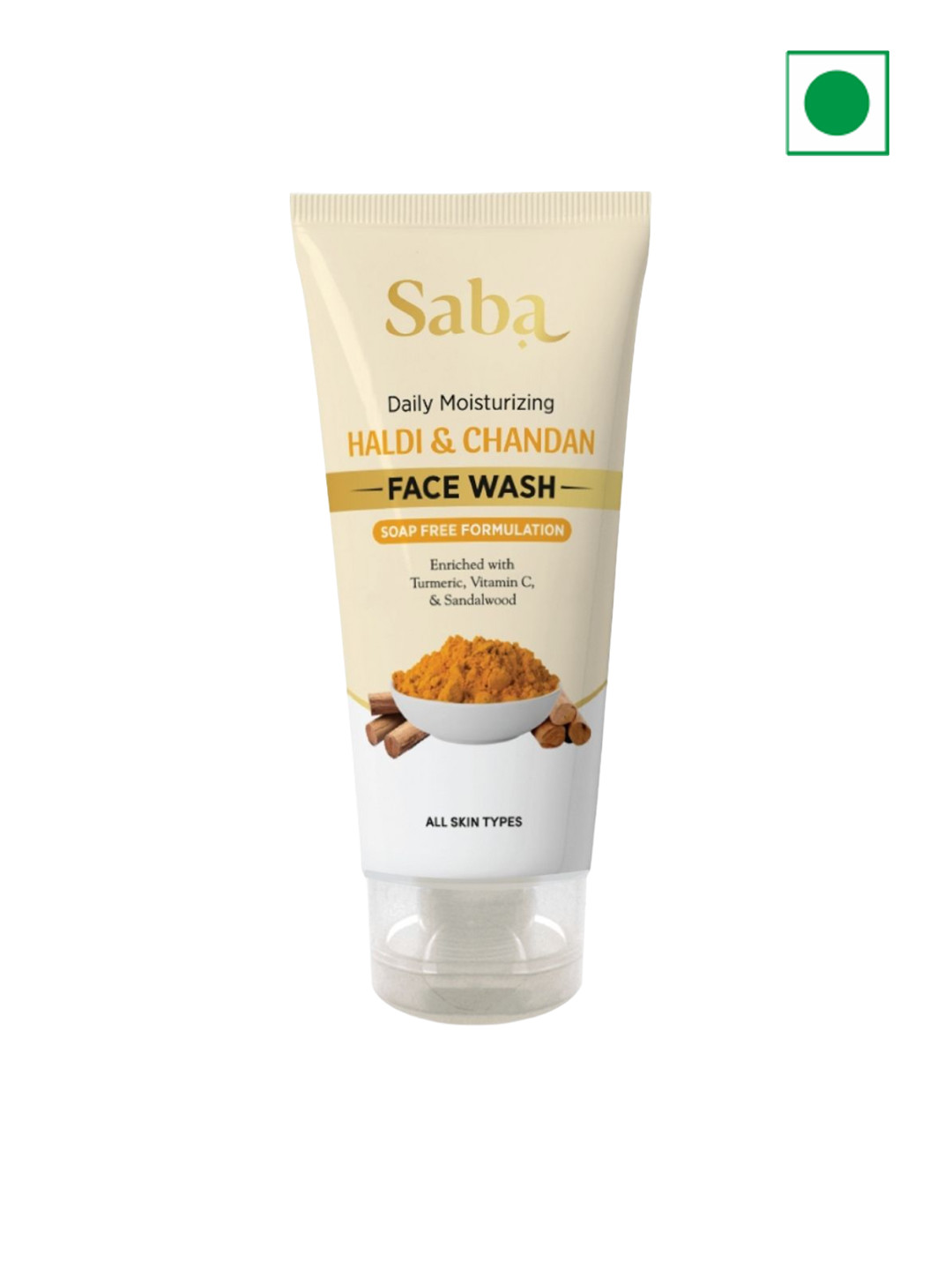 Buy Saba Daily Moisturizing Haldi & Chandan Face Wash Enriched With ...