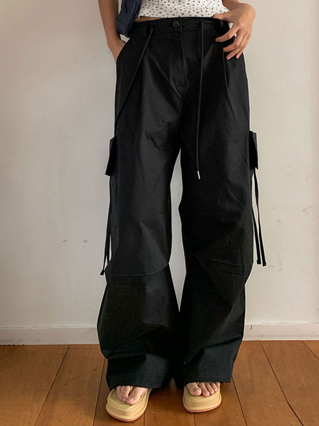 Buy LULU & SKY Women Straight Fit High Rise Trousers - Trousers for ...