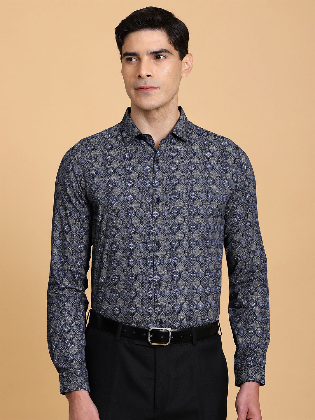 Buy Gavin Paris Men Classic Opaque Printed Semiformal Shirt - Shirts ...