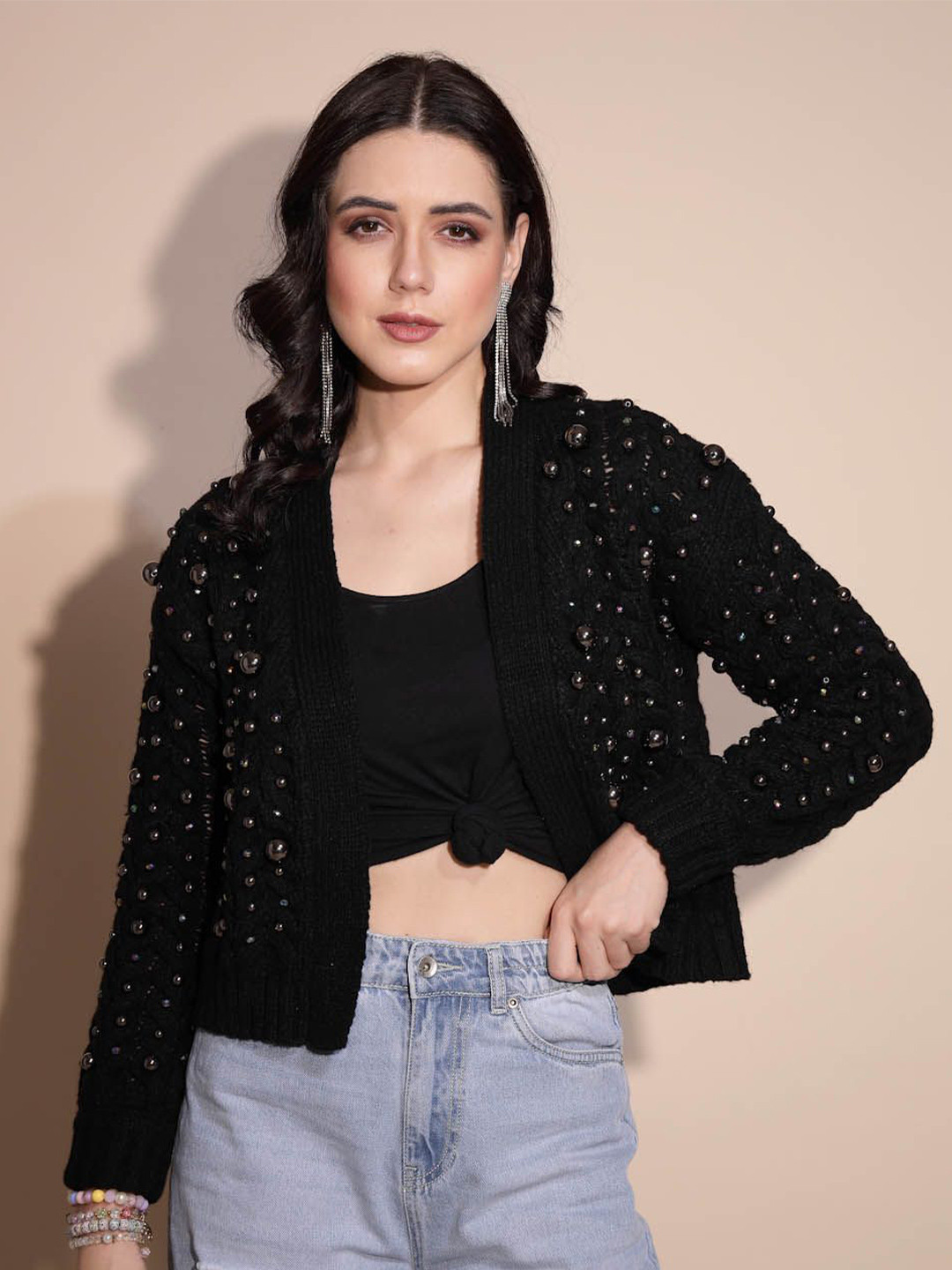 Buy Global Republic Women Crop Shrug - Shrug for Women 30553324 | Myntra