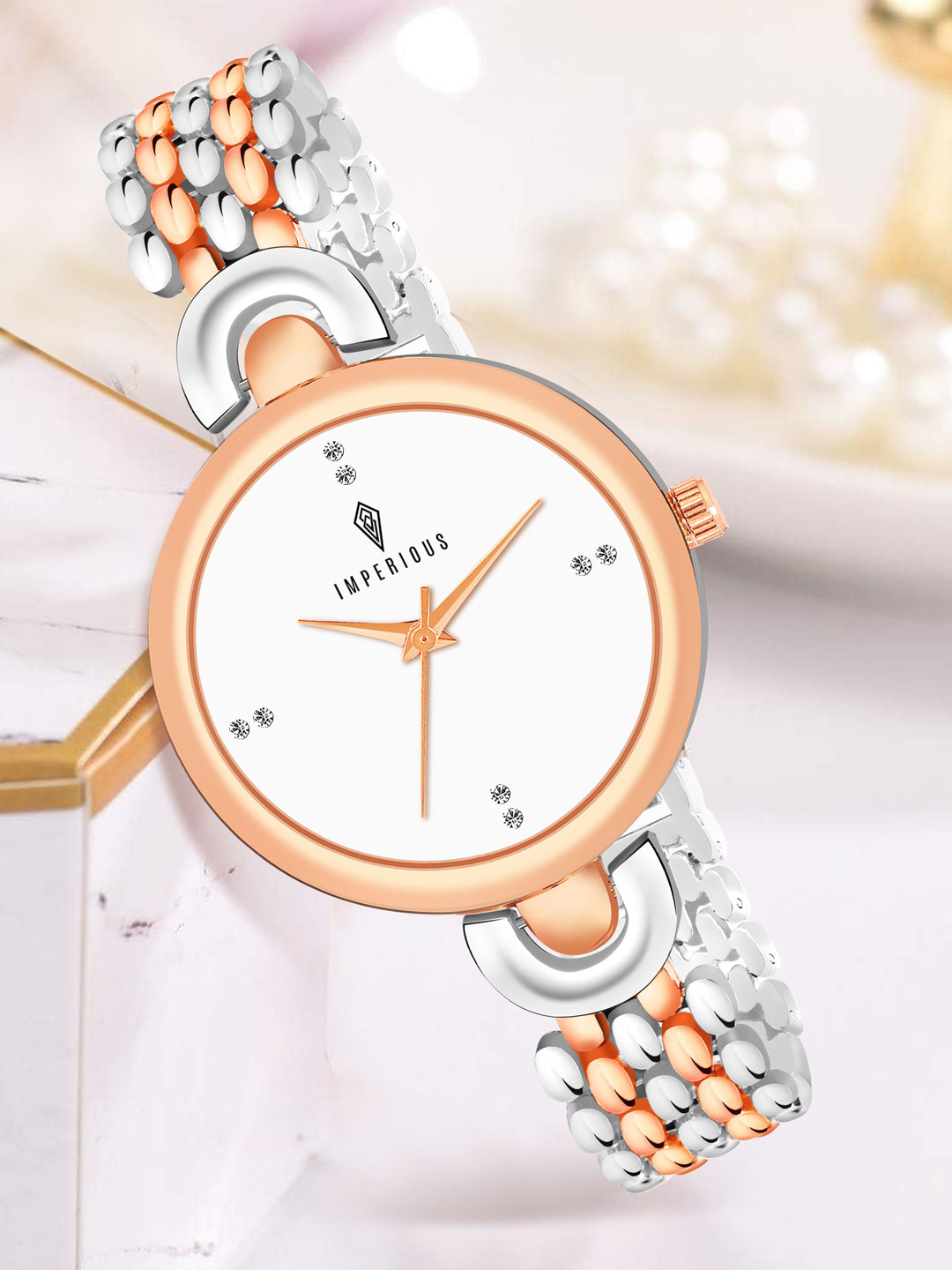 Buy Imperious The Royal Way Women Embellished Dial & Stainless Steel ...