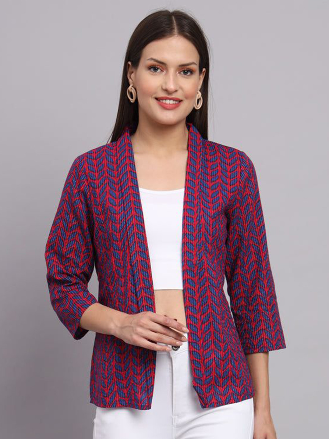 Buy KALINI Women Printed Embellished Shrug - Shrug for Women 30552200 ...