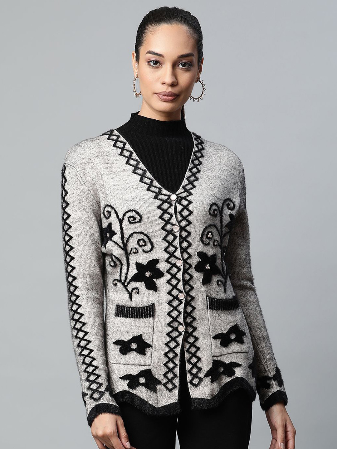 Buy Global Republic Women Embroidered Cardigan - Sweaters for Women ...